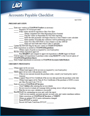 √ Free Printable Accounts Payable Checklist Template | Checklist Templates