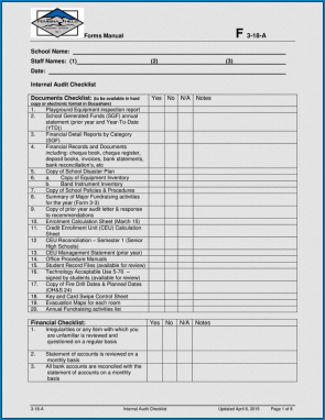 √ Free Printable Audit Checklist Template | Checklist Templates