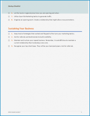 √ Free Printable Business Startup Checklist Template | Checklist Templates