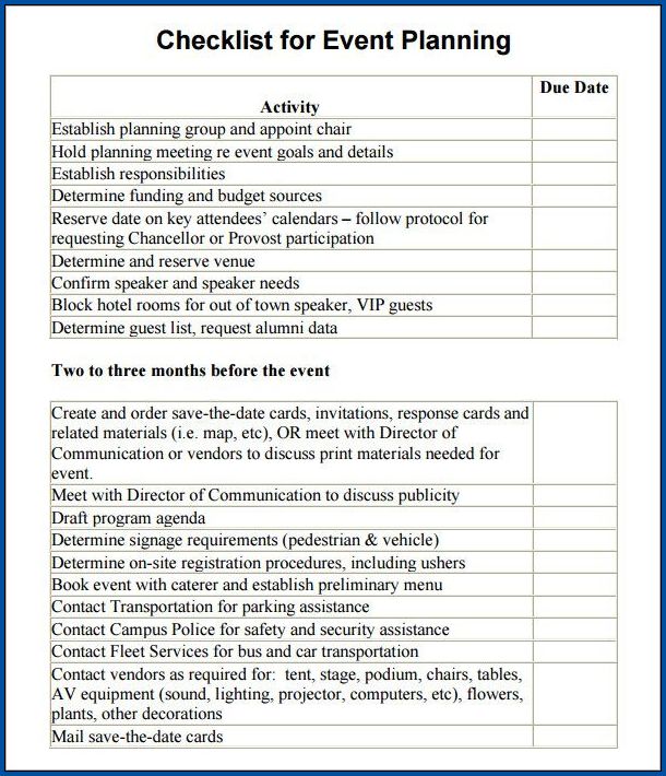 Free Printable Conference Planning Checklist Template Checklist Free Printable Conference Planning Checklist Template Checklist