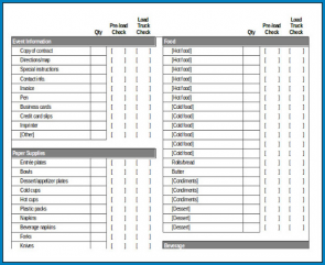 √ Free Printable Catering Checklist Template | Checklist Templates
