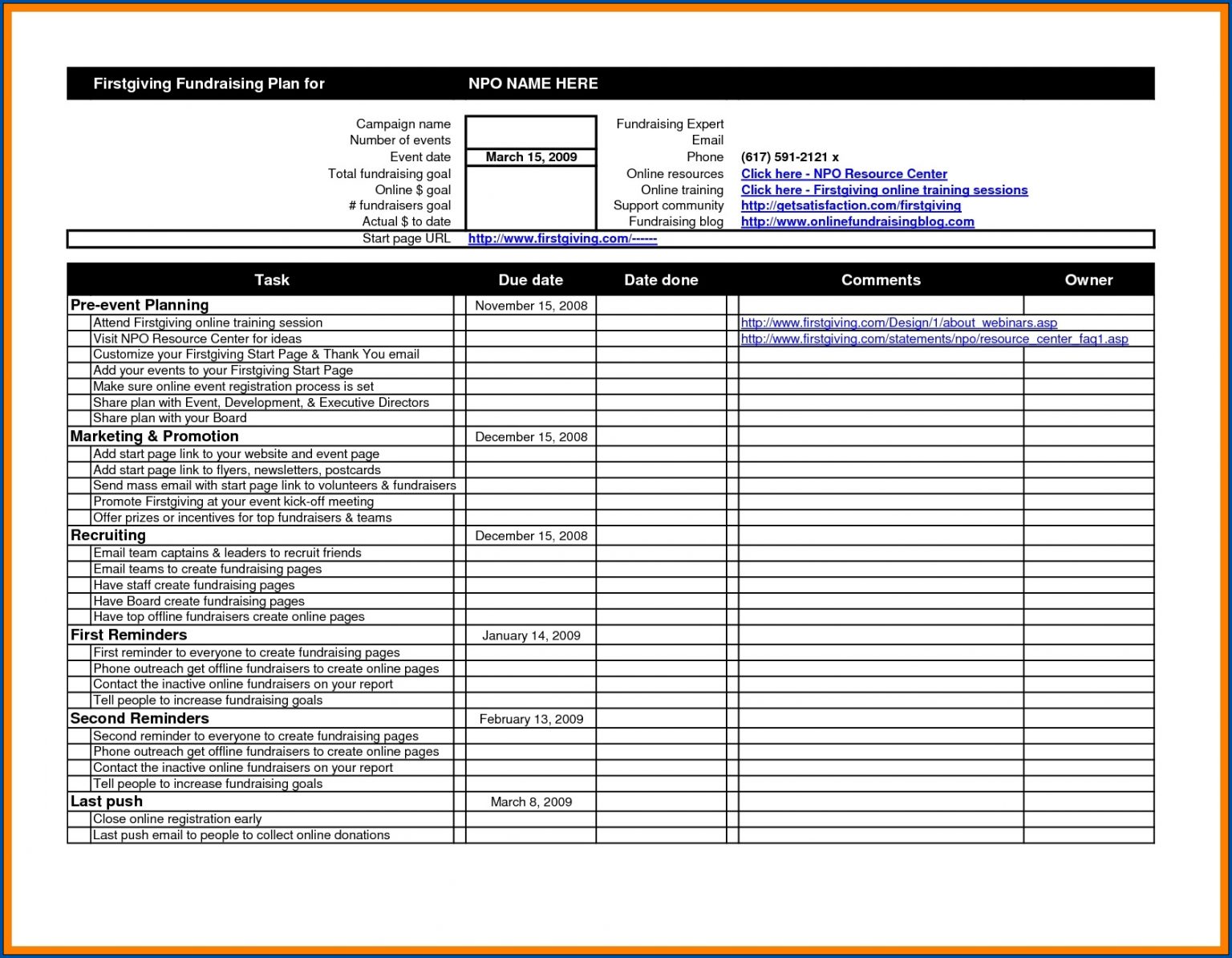  Free Printable Conference Planning Checklist Template Checklist