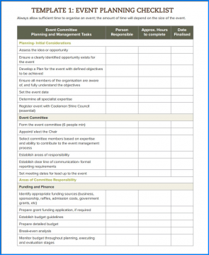 √ Free Printable Event Planning Guide Checklist Template | Checklist ...
