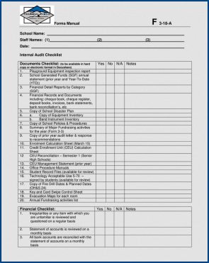 √ Free Printable Financial Audit Checklist Template | Checklist Templates