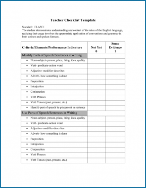 √ Free Printable New Teacher Checklist Template | Checklist Templates