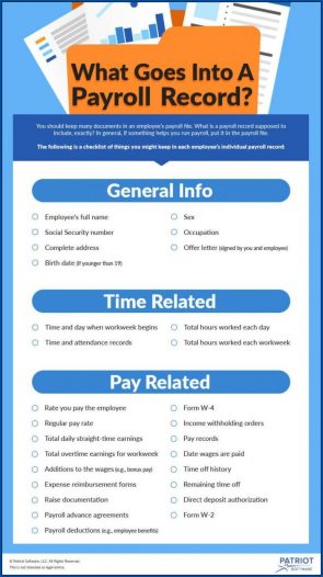 √ Free Printable Payroll Checklist Template | Checklist Templates