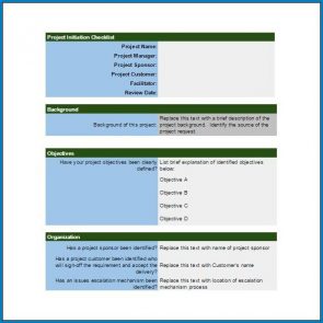 √ Free Printable Project Initiation Checklist Template | Checklist ...