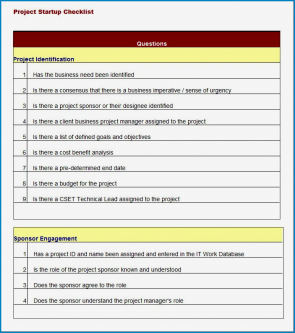 √ Free Printable Project Manager Checklist Template | Checklist Templates