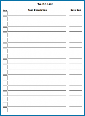 √ Free Printable To Do Checklist Template | Checklist Templates