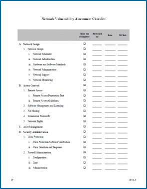 √ Free Printable IT Assessment Checklist Template | Checklist Templates