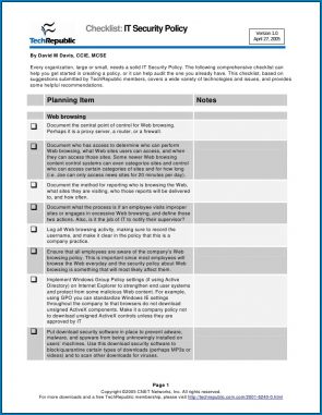 √ Free Printable IT Security Checklist Template | Checklist Templates