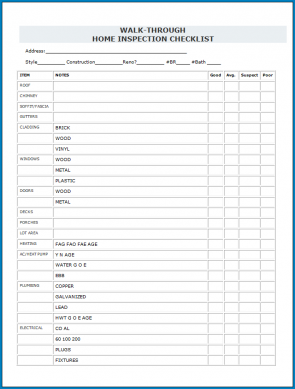 √ Free Printable Inspection Checklist Template | Checklist Templates
