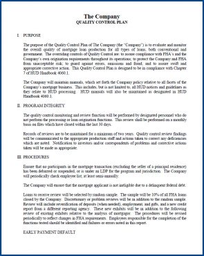 √ Free Printable Mortgage Quality Control Checklist Template ...