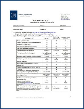 √ Free Printable New Employee Checklist Template | Checklist Templates