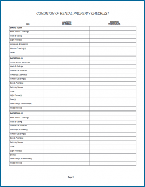 √ Free Printable Property Inspection Checklist Template | Checklist ...