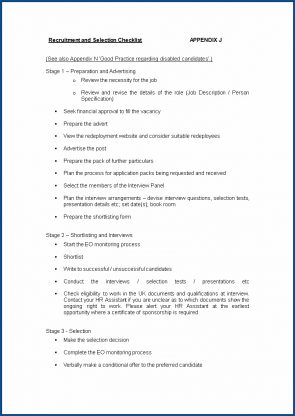 √ Free Printable Recruitment Checklist Template | Checklist Templates