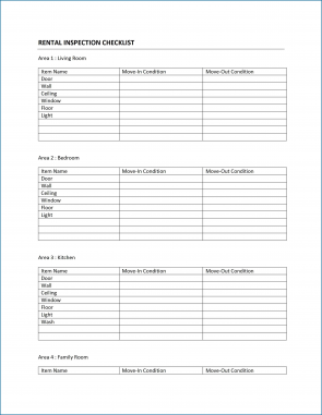 √ Rental Inspection Checklist Template | Checklist Templates