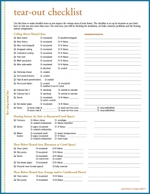 √ Free Printable Residential Energy Audit Checklist Template ...