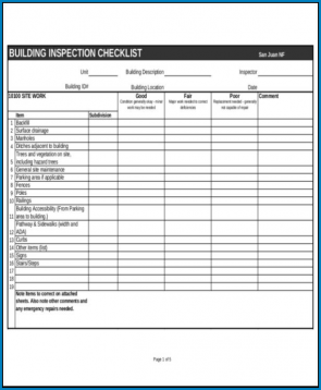 √ Free Printable Building Checklist Template | Checklist Templates