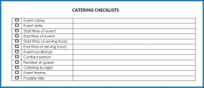 √ Free Printable Catering Checklist Template | Checklist Templates