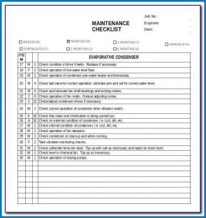 √ Free Printable Preventive Maintenance Checklist Template | Checklist ...