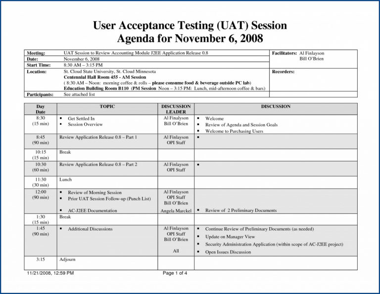 √ Free Printable UAT Checklist Template | Checklist Templates